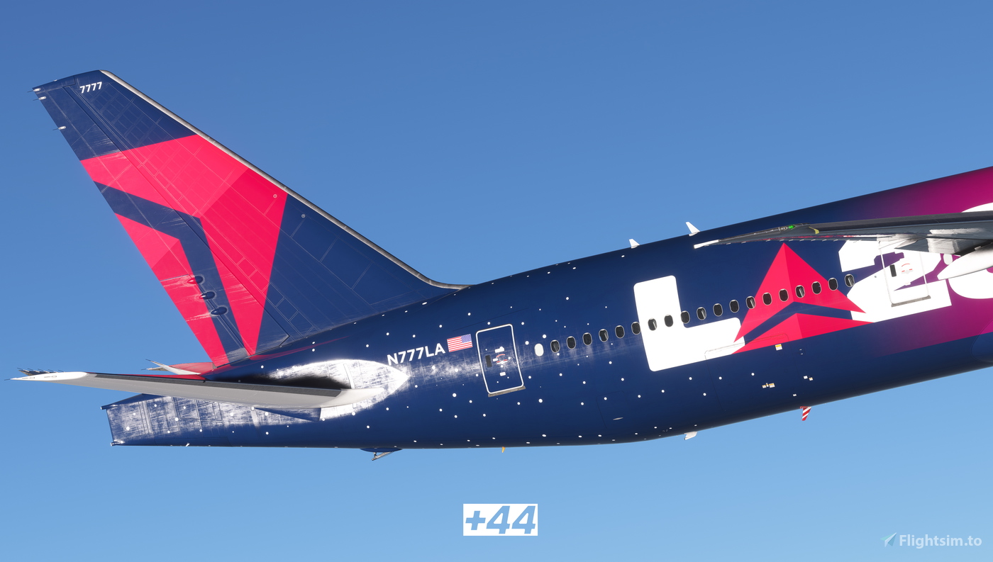 Delta LA 28 (N777LA) PMDG 777-300ER - 8K per Microsoft Flight Simulator ...