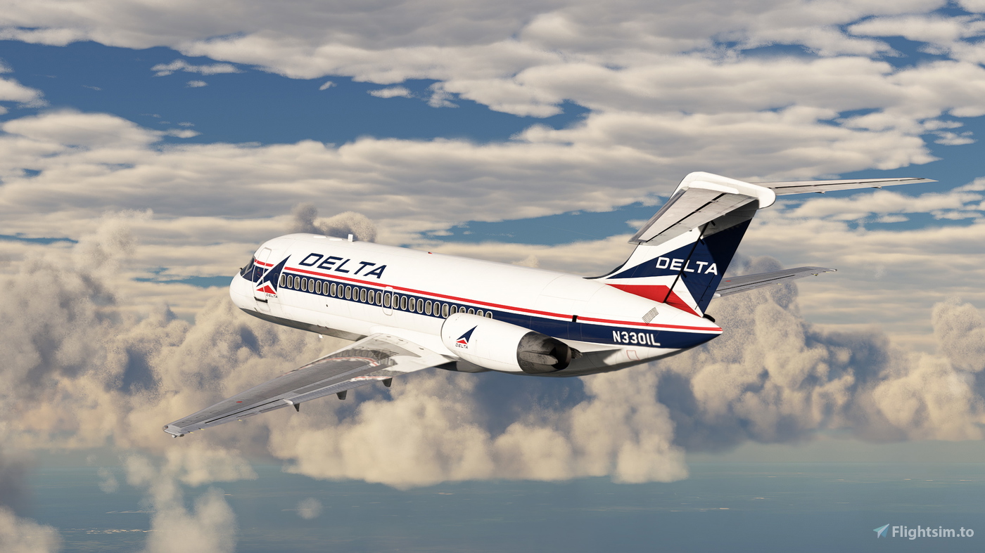 Delta (Widget - N3301L) - SkySimulations DC-9-10 对于 Microsoft Flight ...