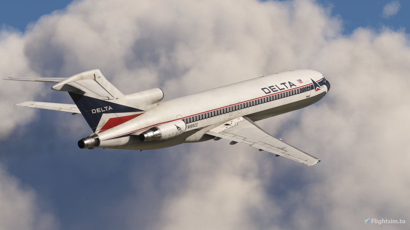 Delta (Widget - N8892Z) - FlightSim Studio 727-200 PAX for Microsoft ...