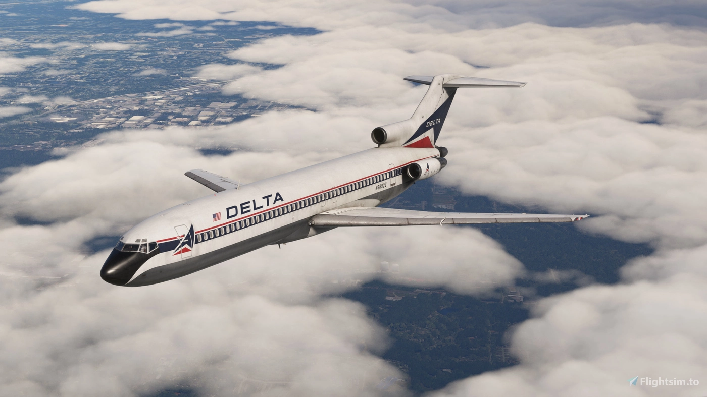 Delta (Widget - N8892Z) - FlightSim Studio 727-200 PAX for Microsoft ...