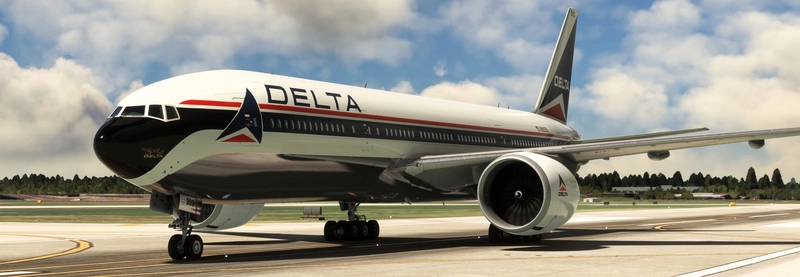 Delta Widget 777-200LR (Fictional) for Microsoft Flight Simulator | MSFS