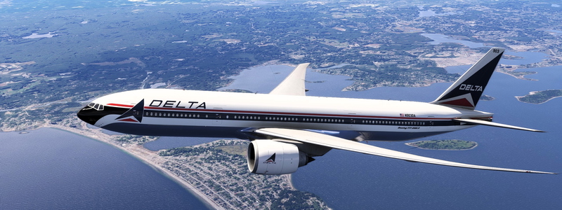 Delta Widget 777-200LR (Fictional) for Microsoft Flight Simulator | MSFS