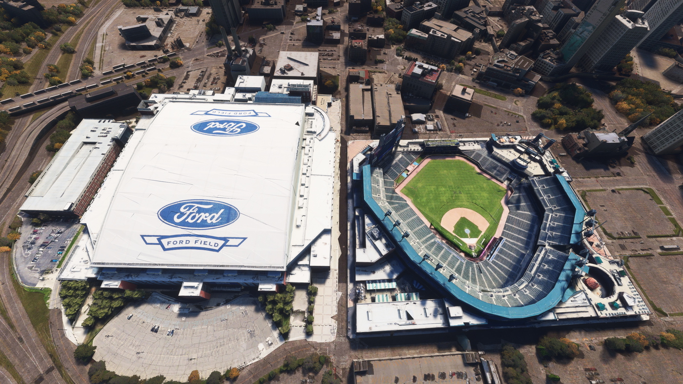 Detroit Sports Arenas & Stadiums PACK for Microsoft Flight Simulator | MSFS