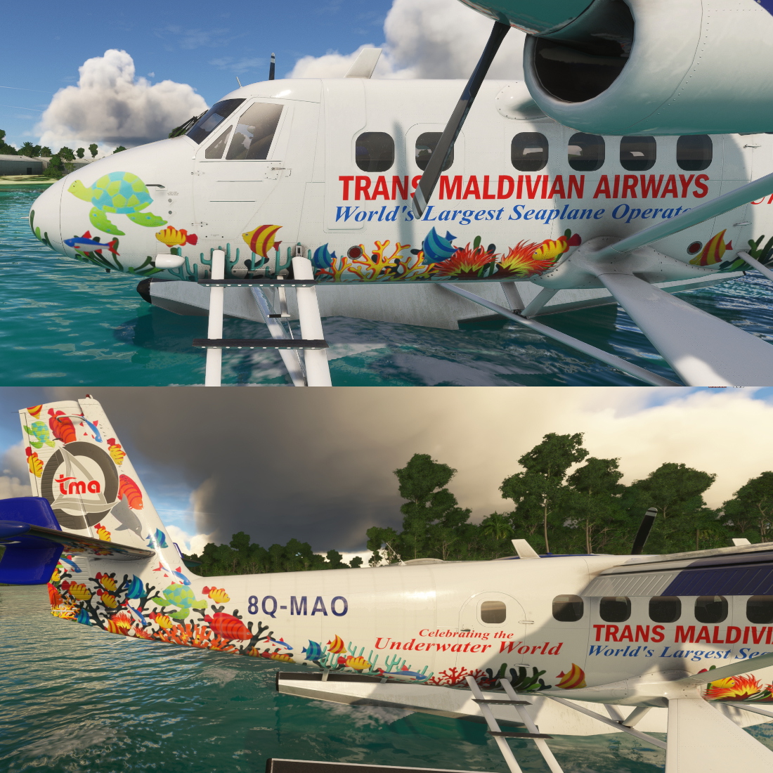 DHC6 Twin Otter Trans Maldivian Airways 8Q-MAO для Microsoft Flight ...