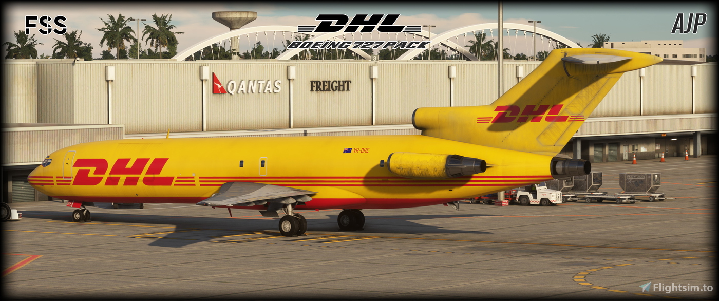 DHL Aviation 4-Pack FSS 727-200F for Microsoft Flight Simulator | MSFS