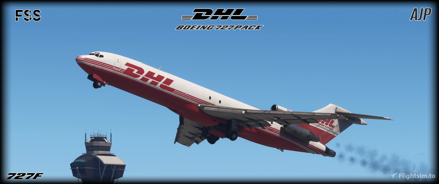 DHL Aviation Mega-Pack FSS 727-200F for Microsoft Flight Simulator | MSFS