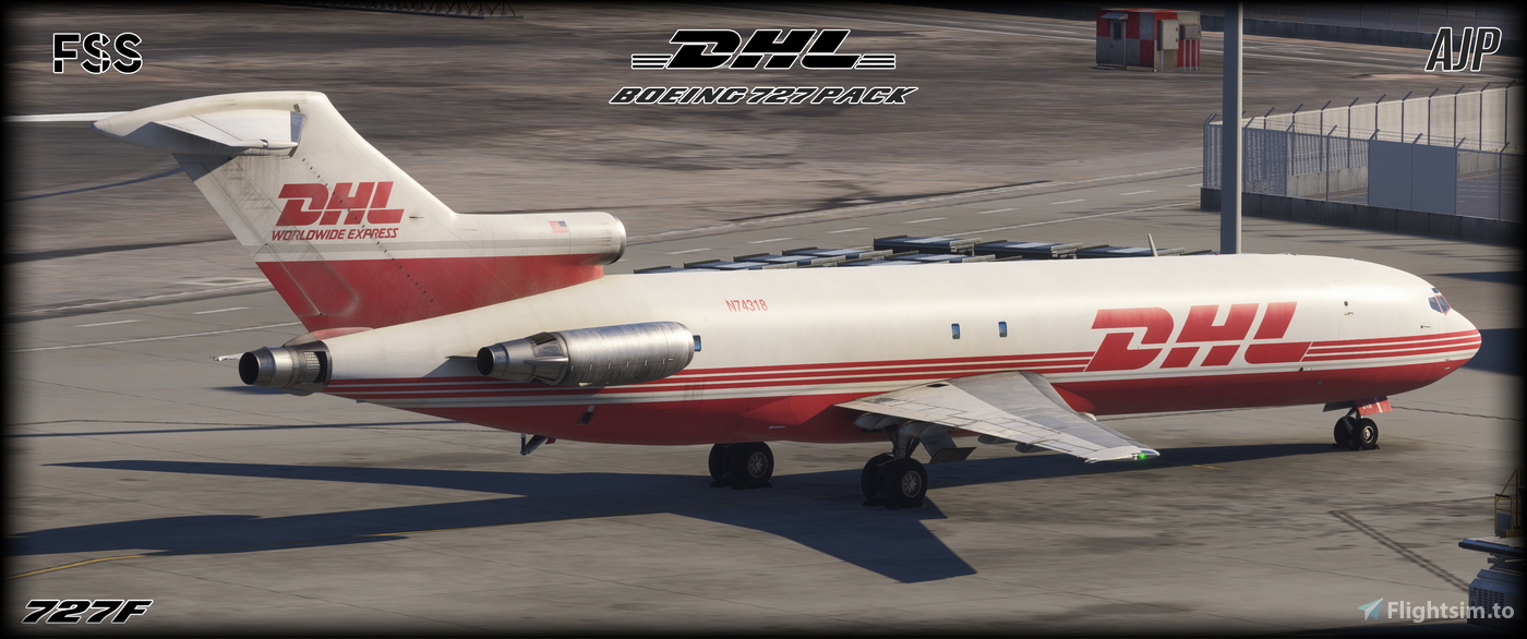 DHL Aviation Mega-Pack FSS 727-200F for Microsoft Flight Simulator | MSFS