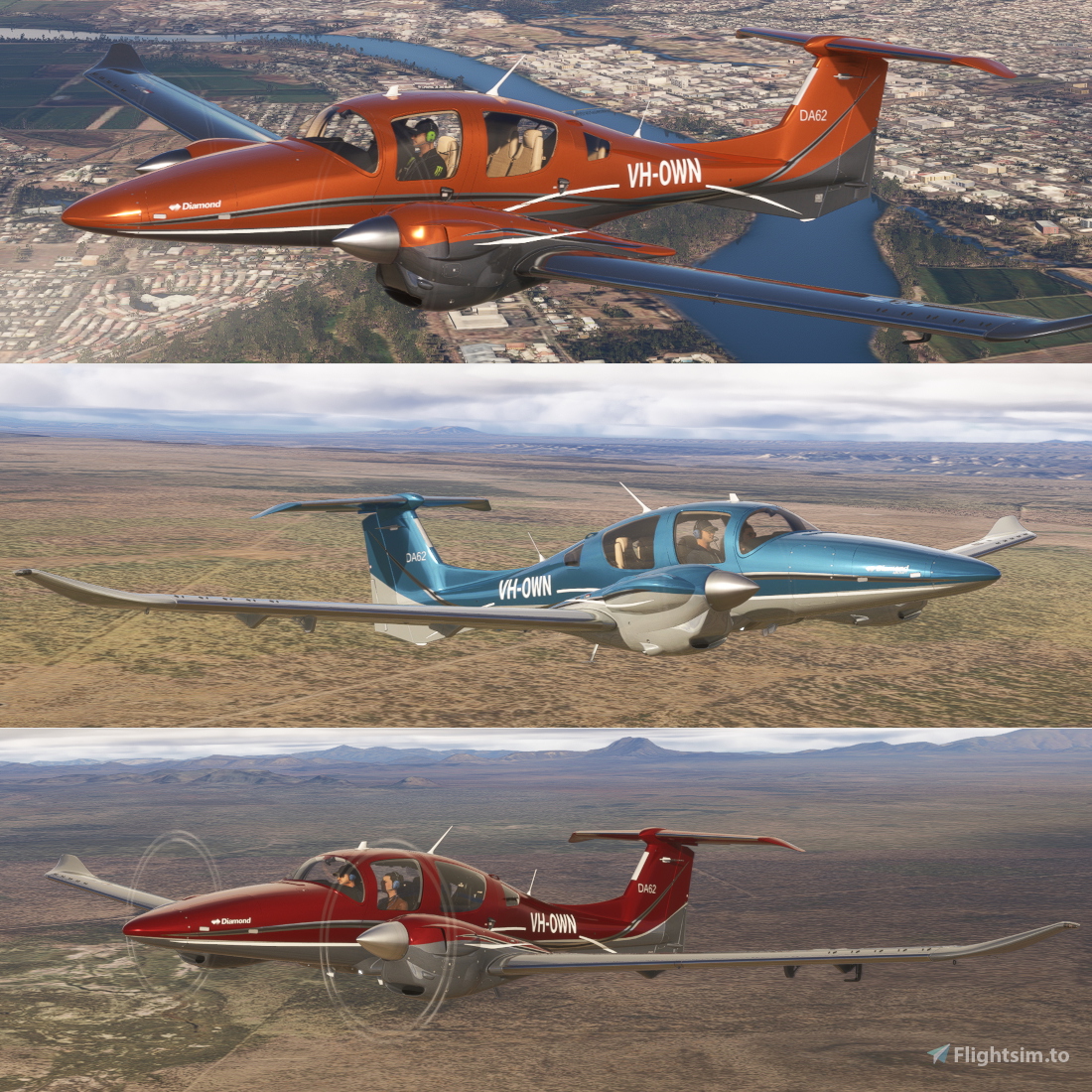 Diamond DA62 Multi-pack pentru Microsoft Flight Simulator | MSFS