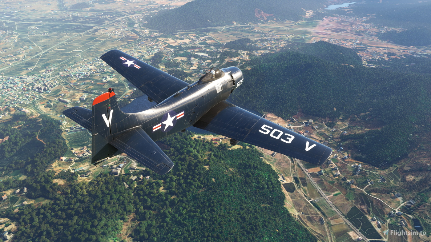 Douglas A-1 Skyraider VA-115 V-503 for Microsoft Flight Simulator | MSFS