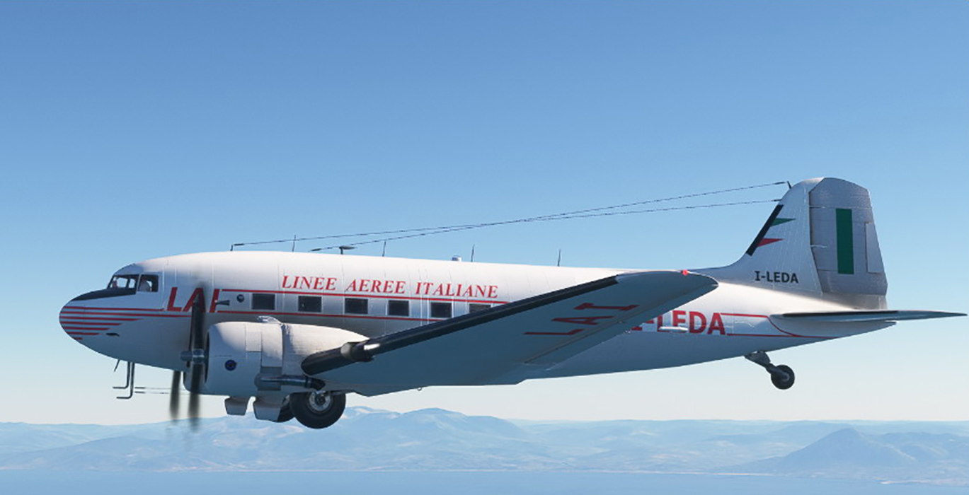 Douglas DC-3 Linee Aeree Italiane-LAI (I-LEDA) for Microsoft Flight ...