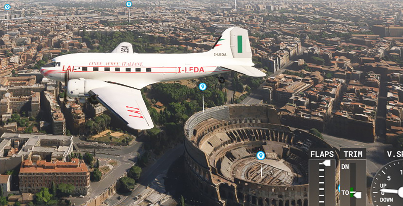 Douglas DC-3 Linee Aeree Italiane-LAI (I-LEDA) for Microsoft Flight ...