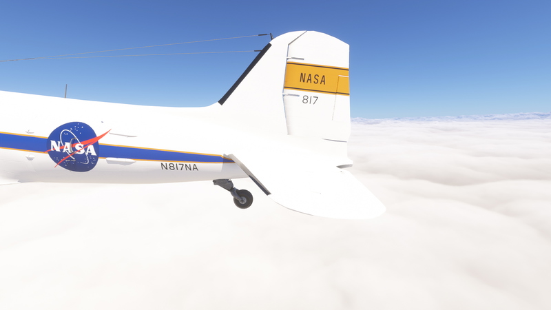 Douglas DC-3 NASA 1974 (N817NA) for Microsoft Flight Simulator | MSFS