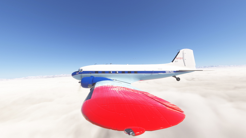 Douglas DC-3 NASA 1982 (N817NA) for Microsoft Flight Simulator | MSFS