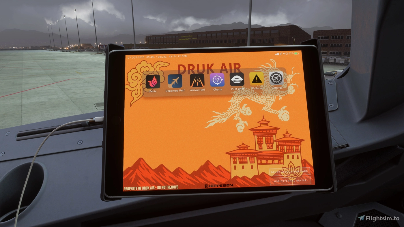Druk Air - KB/DRK - EFB background for Microsoft Flight Simulator | MSFS