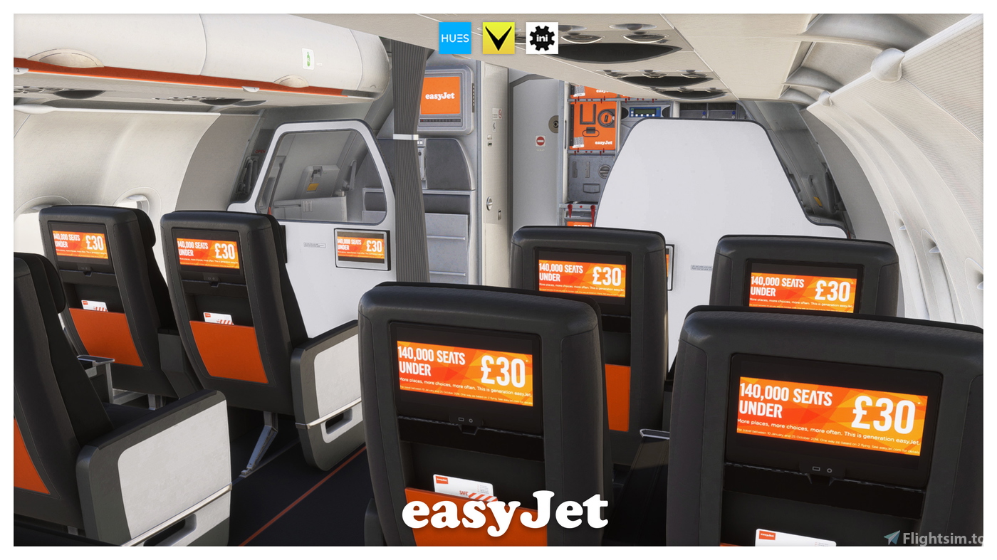 Easyjet UK Pack w/Cabin | A321LR Neo inibuilds/microsoft [8K] 对于 ...