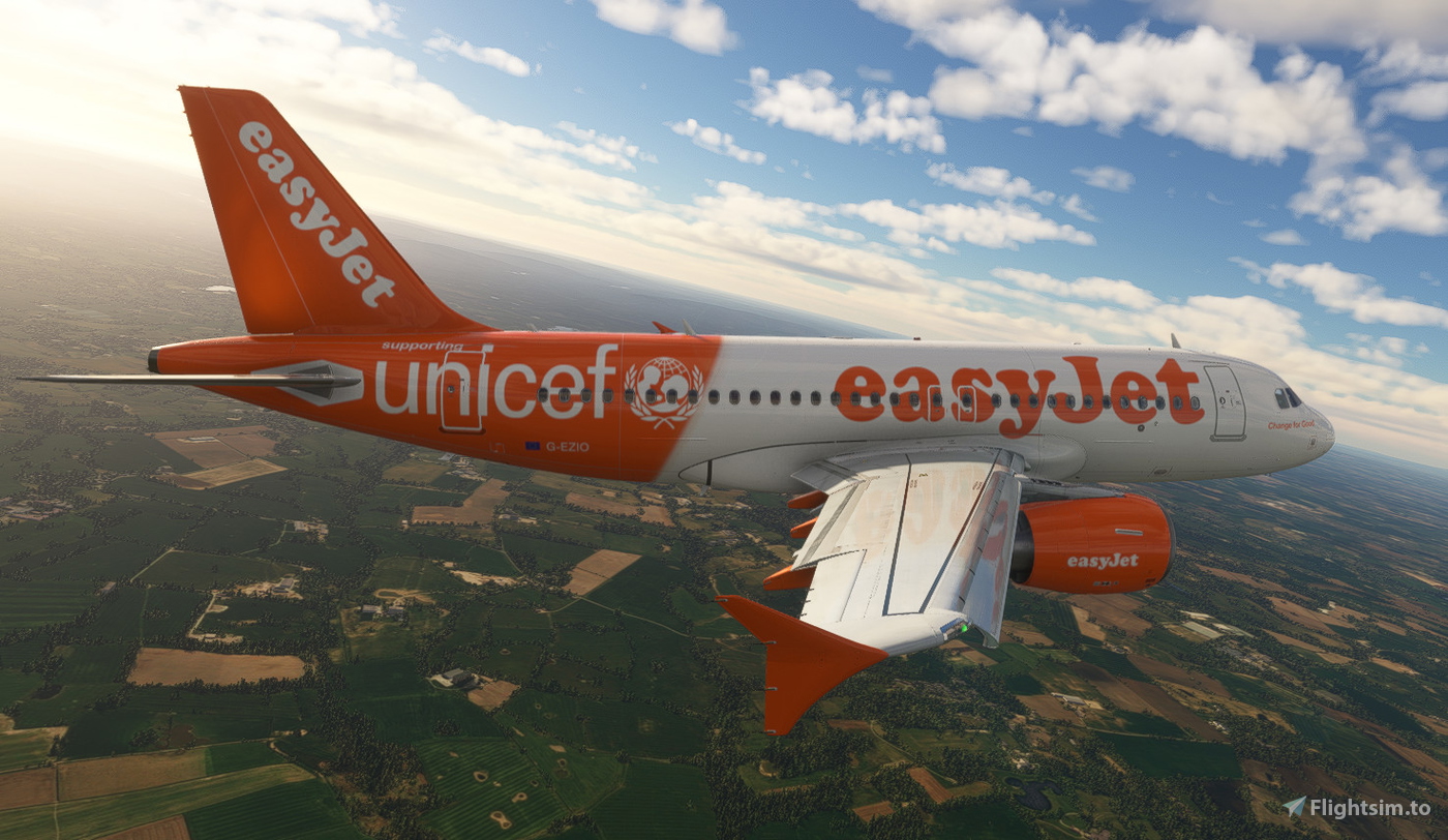 Easyjet Unicef - Fenix A319 CFM (G-EZIO) | 4K for Microsoft Flight Simulator | MSFS