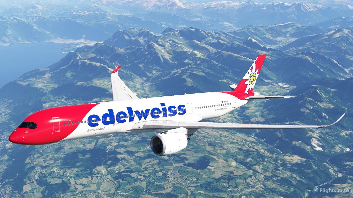 Edelweiss Air HB-IHB A350-900 för Microsoft Flight Simulator | MSFS