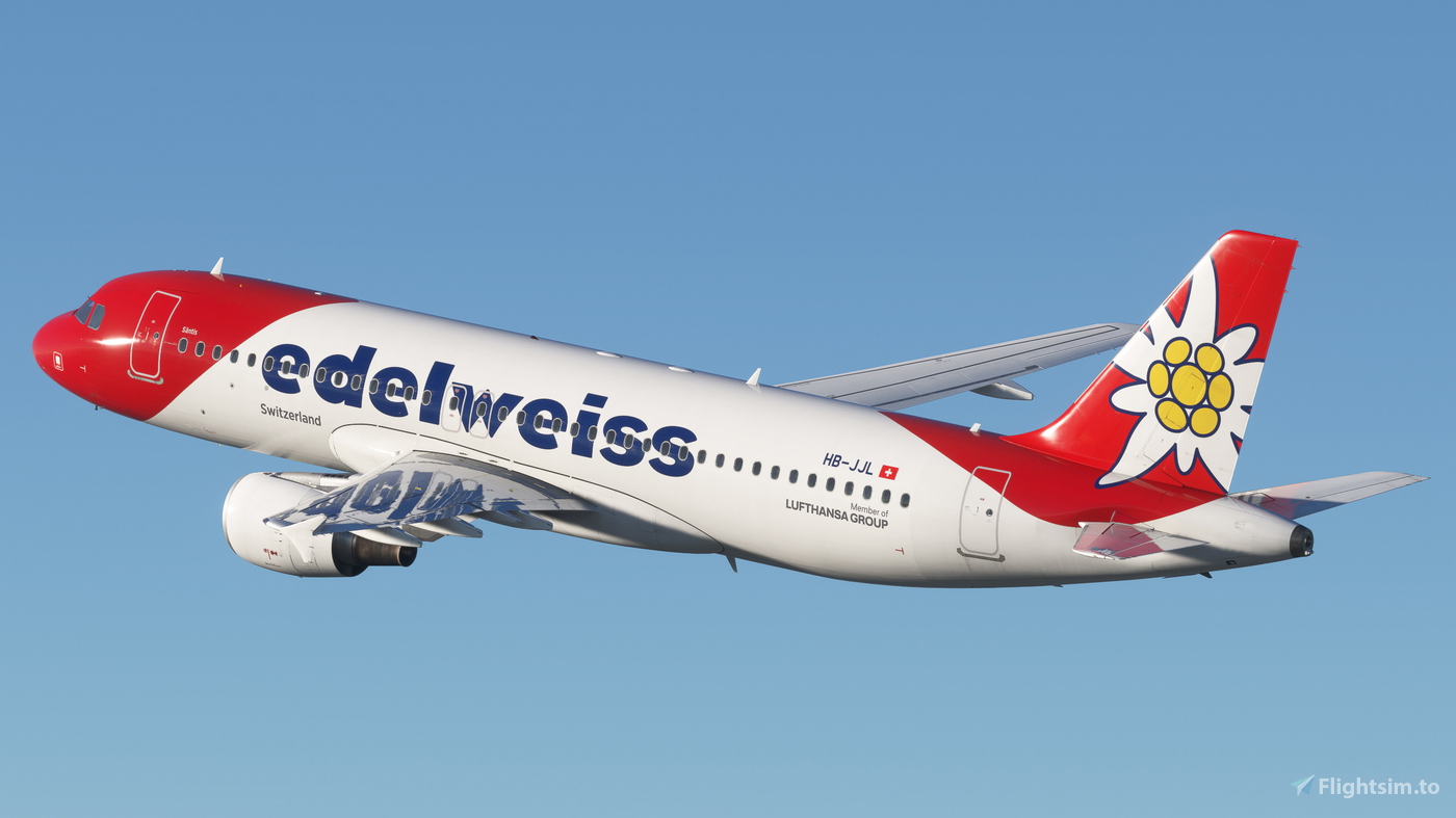 Edelweiss [HB-JJL - New Design] w/Cabin Fenixsim A320 [8K+4K] for ...