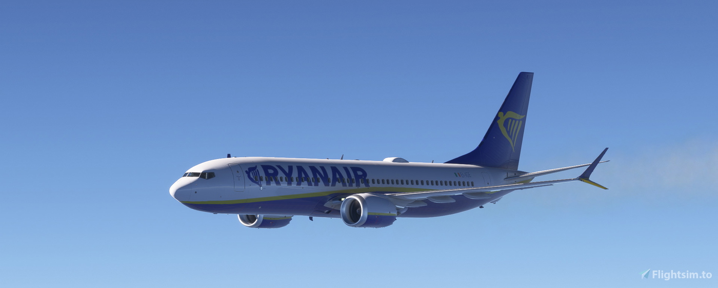 EI-IGE | Ryanair 737 max 8 | 8k pour Microsoft Flight Simulator | MSFS