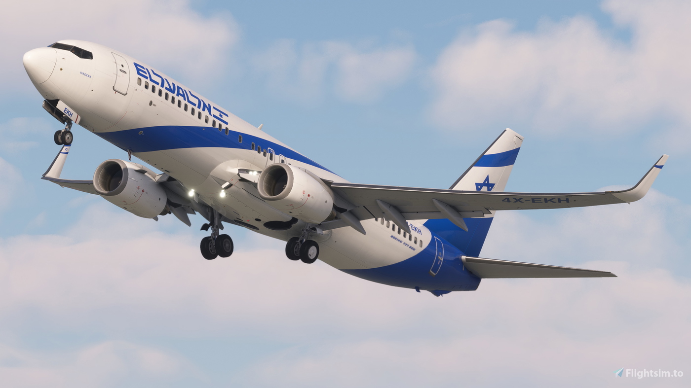 El Al Israel Airlines | 4X-EKH | PMDG 737-800 | 2025 pour Microsoft Flight Simulator | MSFS