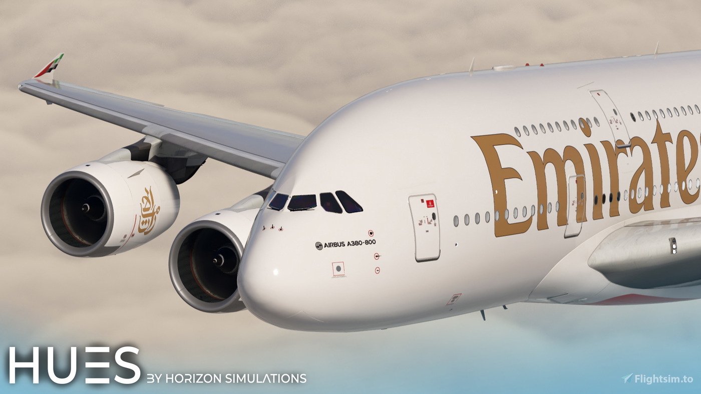 Emirates A6-EVG | FBW A380X | 8K & 4K for Microsoft Flight Simulator | MSFS