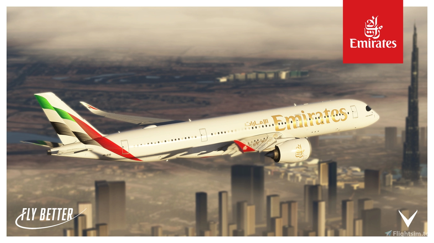 Emirates Fleet Pack | A350-900 inibuilds [Smart Decals] per Microsoft ...