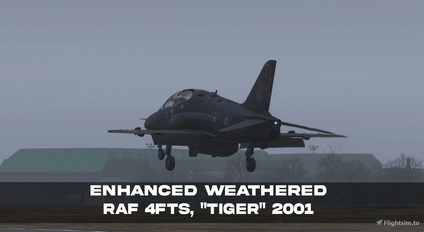 ENHANCED WEATHERED RAF 4FTS "TIGER" 2001 Solo Display for Microsoft ...