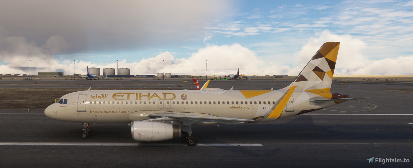 Etihad Airways A6-EJA (Sharklet) IAE | 8K & 4K | w / Cabin | Fenixsim A320 for Microsoft Flight ...
