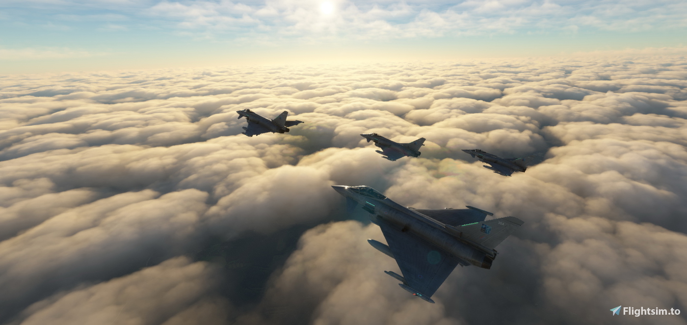 Eurofighter EFA-2000 RAF NATO Operation Azotize 对于 Microsoft Flight ...