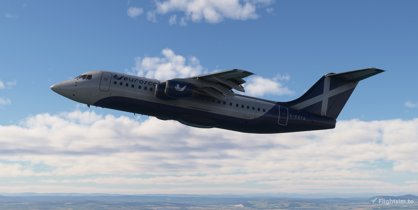 Euroscot Virtual | JF BAe 146-300 | G-ESYA | 4K for Microsoft Flight ...