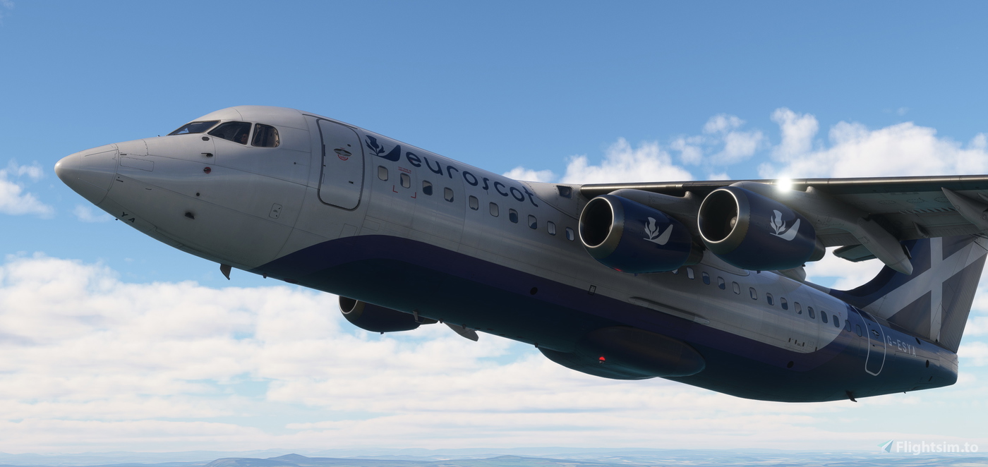 Euroscot Virtual | JF BAe 146-300 | G-ESYA | 4K for Microsoft Flight ...