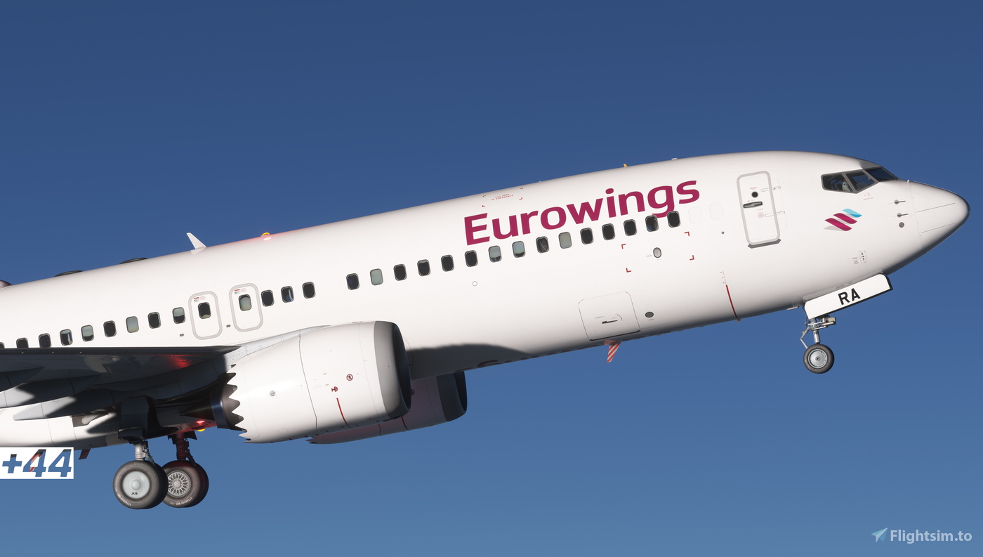 Eurowings (D-AERA) iFly 737 Max 8 - 8K para Microsoft Flight Simulator | MSFS