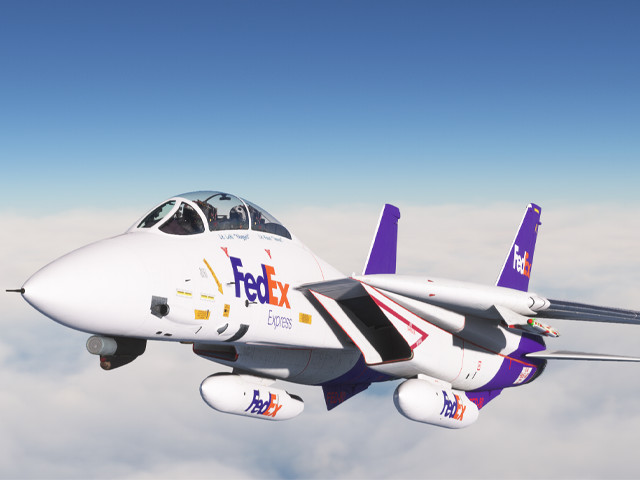 F-14B “FedEx” Livery – IndiaFoxtEcho para Microsoft Flight Simulator | MSFS
