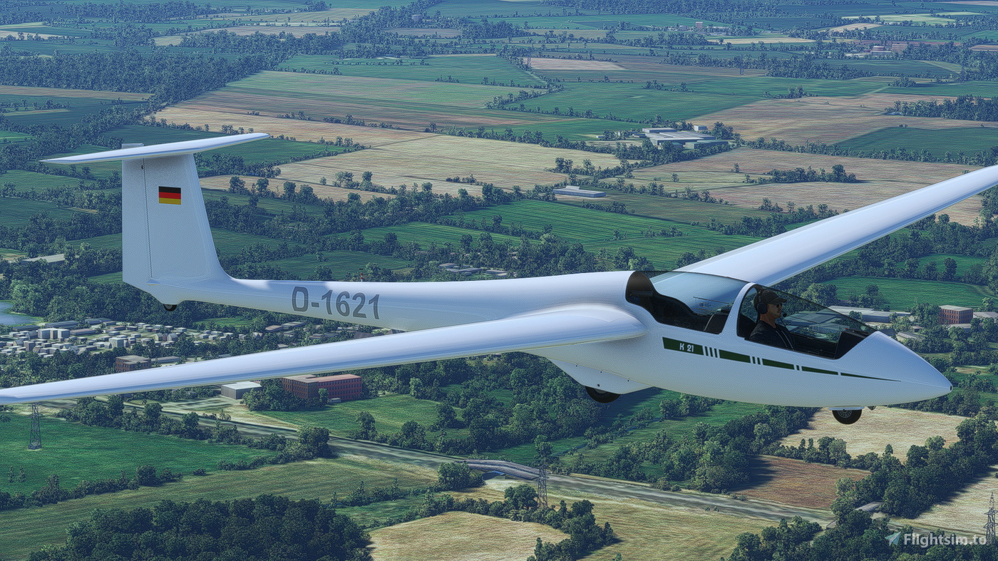 F7 Simulations ASK21 | Livery D-1621 for Microsoft Flight Simulator | MSFS