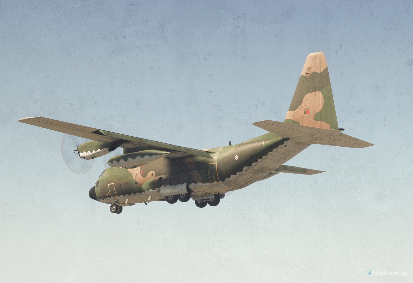 Portuguese AirForce | Vintage Camouflage C130 Hercules | 4k 20/24 对于 Microsoft Flight Simulator ...