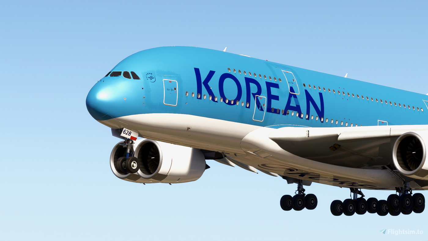 FBW A380 Korean Air HL7628 – New Livery [w/Cabin] (GP7200 / PW Engine ...