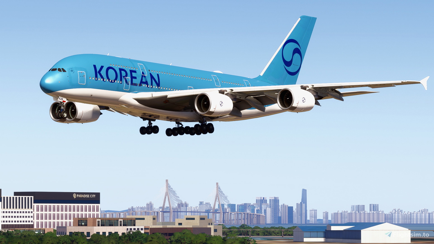 FBW A380 Korean Air HL7628 – New Livery [w/Cabin] (GP7200 / PW Engine ...