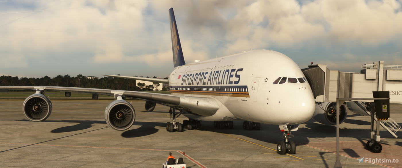 FBW A380X | Singapore Airlines | 9V-SKA | 8K for Microsoft Flight Simulator | MSFS