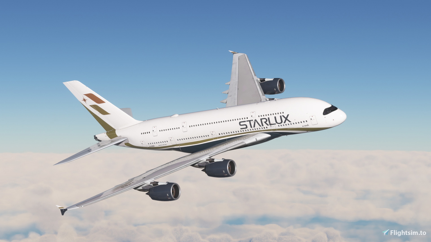 FBW A380X Starlux Airlines (Fictional) for Microsoft Flight Simulator ...