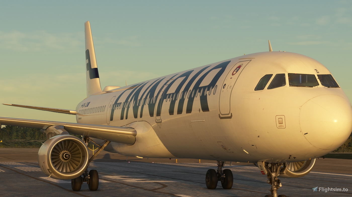Fenix A321 SL FINNAIR OH-LZI A321ER (SANTA EDIT)+Light Mod for Microsoft Flight Simulator | MSFS