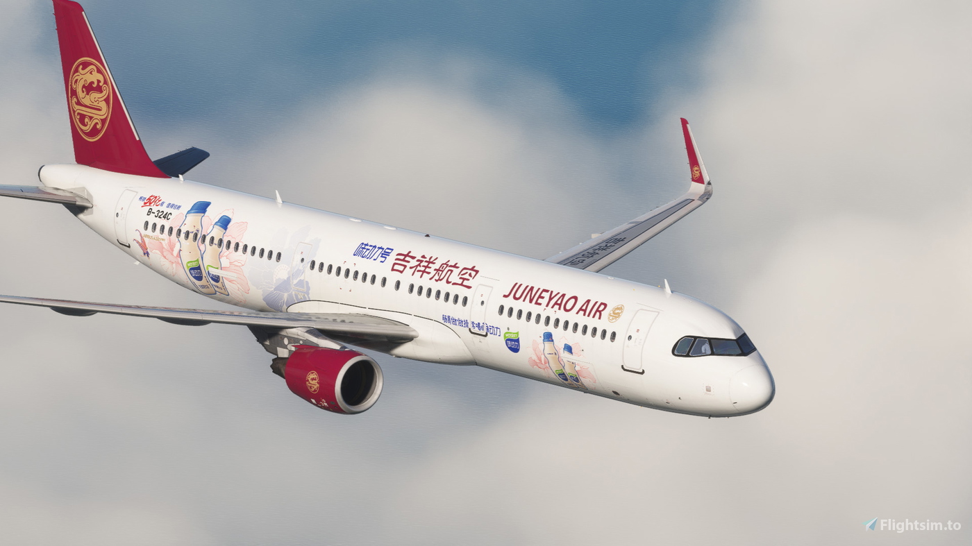 FENIX 321 Juneyao Air 吉祥航空 B-324C for Microsoft Flight Simulator | MSFS