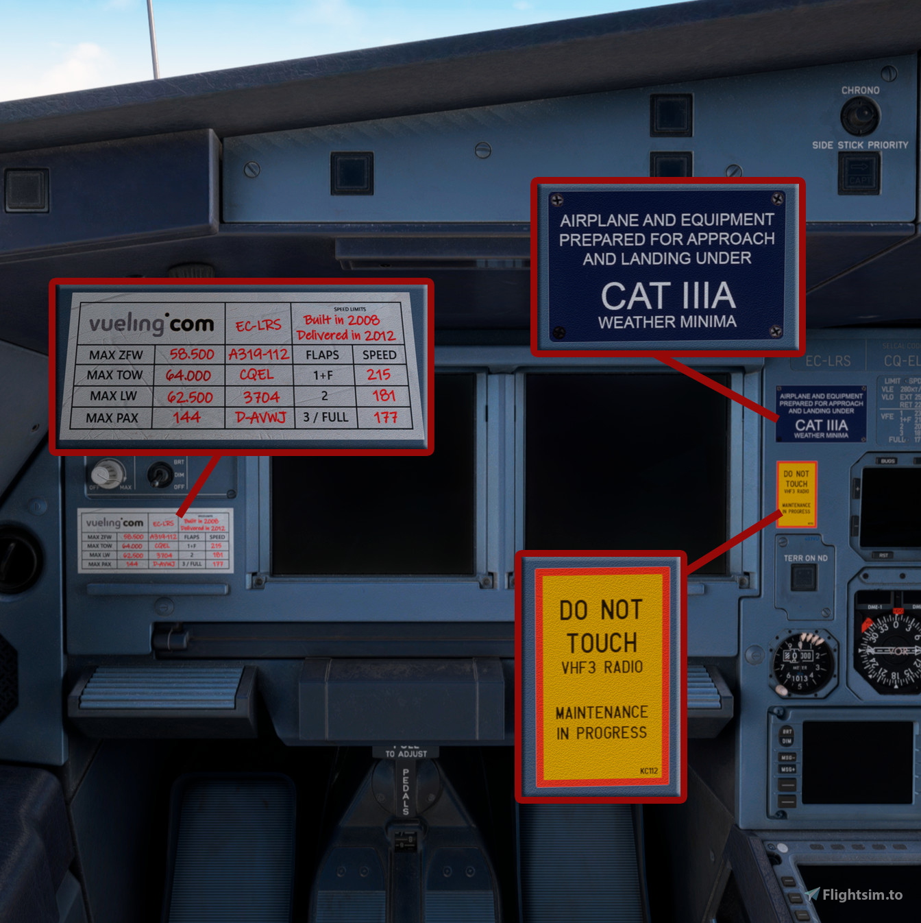 Fenix A319 | Vueling EC-LRS | 4k + Cockpit Decals + Cabin for Microsoft ...