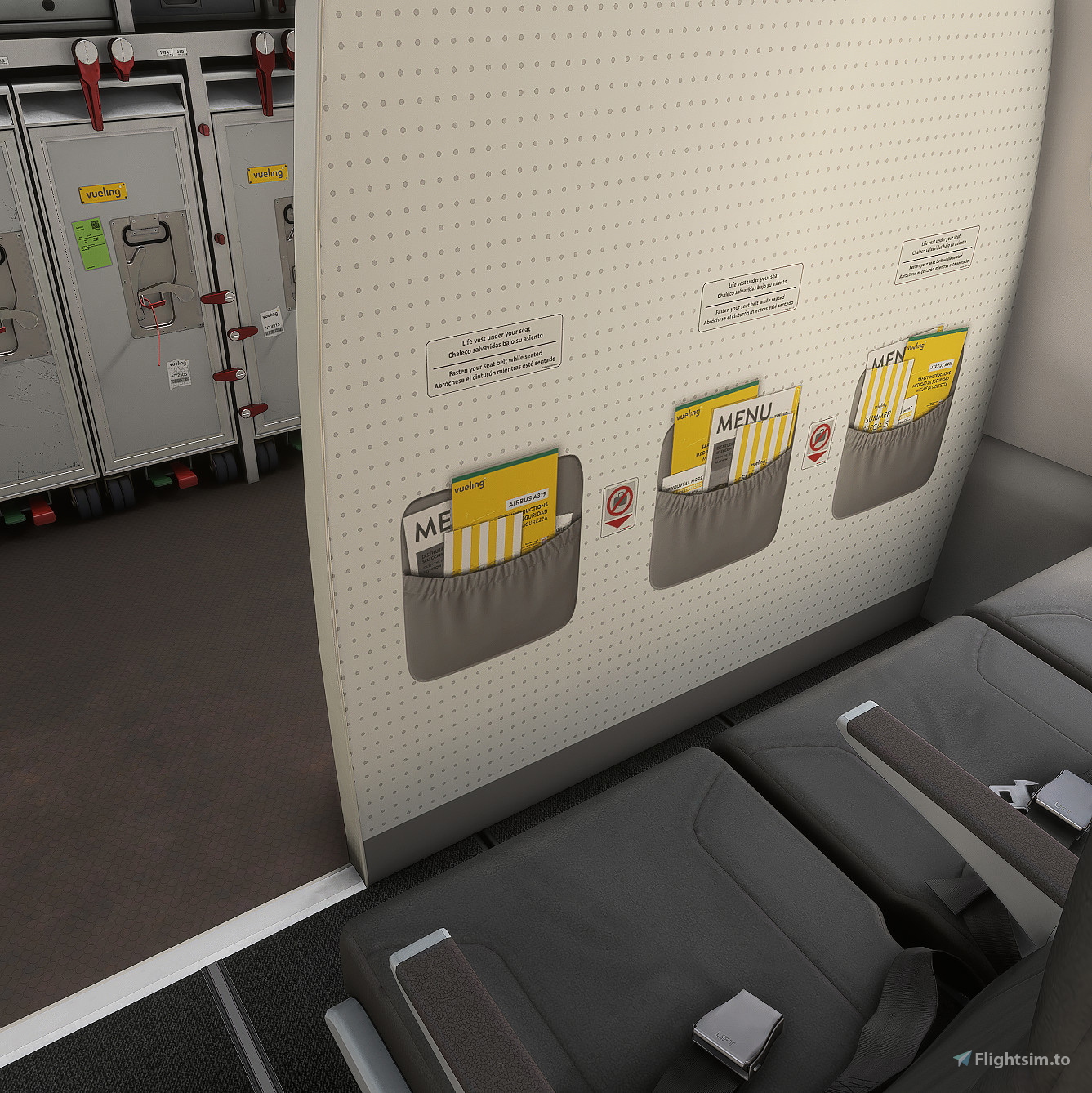 Fenix A319 WL | Vueling 'Standard' EC-NGB | 8k + Cockpit Decals + Cabin ...