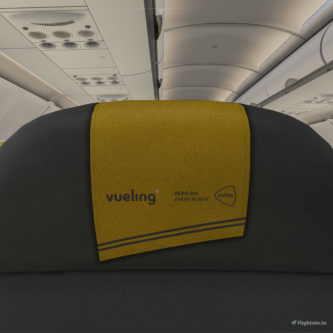 Fenix A319 WL | Vueling 'Standard' EC-NGB | 8k + Cockpit Decals + Cabin ...