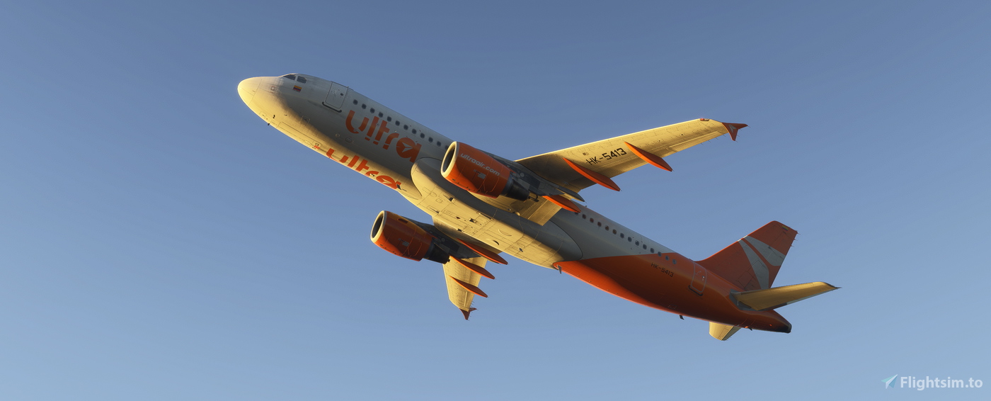 Fenix A320 CFM ULTRA AIR HK-5413 | 2022 (8k+cabin) MSFS2020/24 for Microsoft Flight Simulator | MSFS