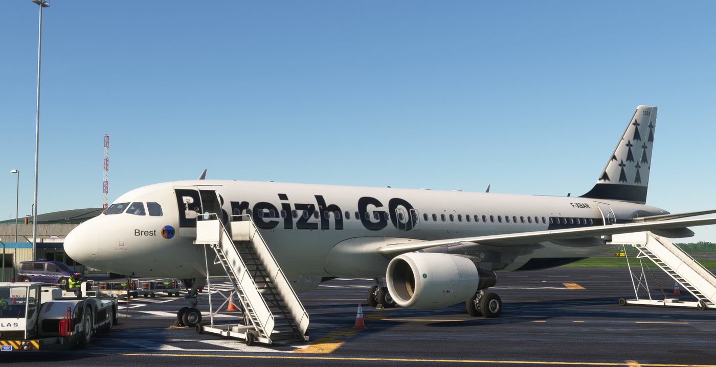Fenix a320 200 SL Breizh Go Virtual Airline Livery FXBAR (Brest) and ...