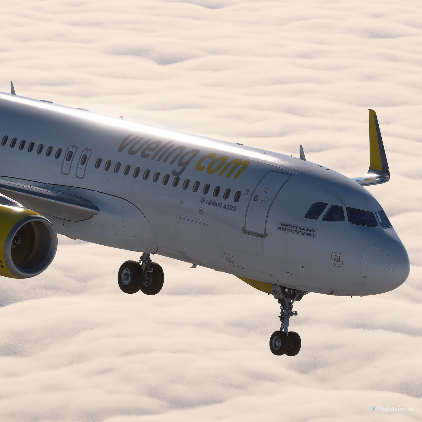 Fenix A320 CFM Sharklets | Vueling EC-MAH | 8k + Cockpit Decals + Cabin ...