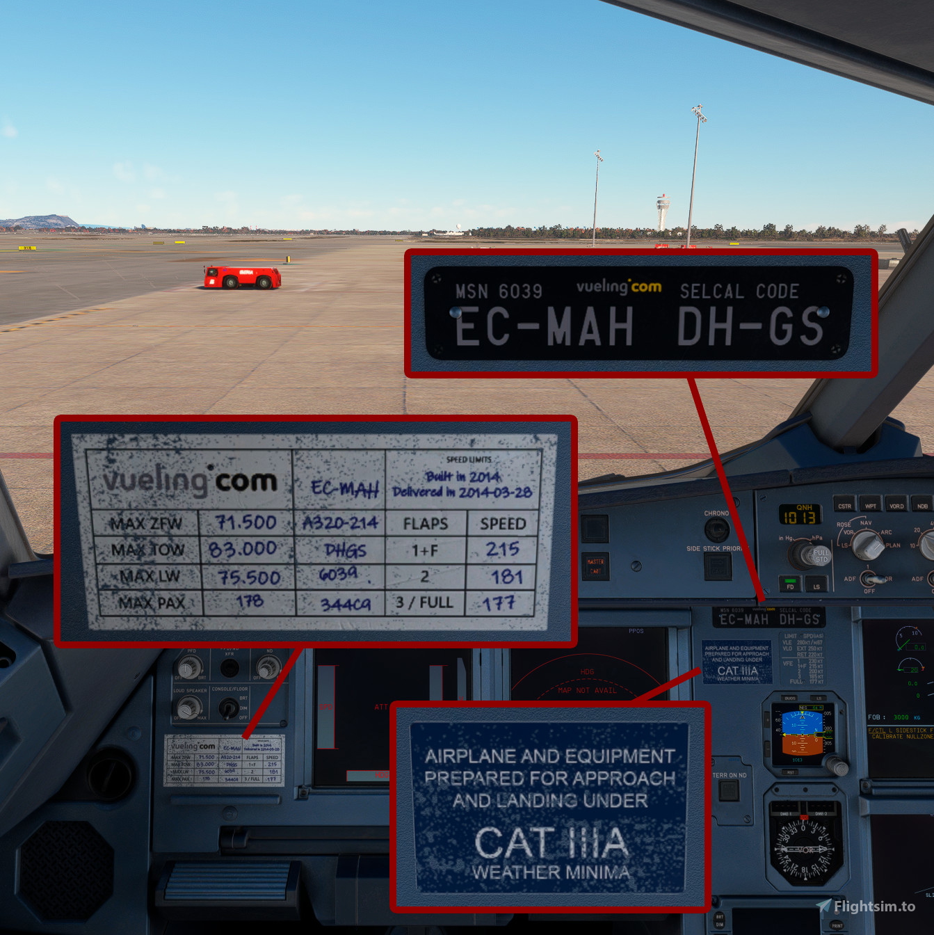 Fenix A320 CFM Sharklets | Vueling EC-MAH | 8k + Cockpit Decals + Cabin ...