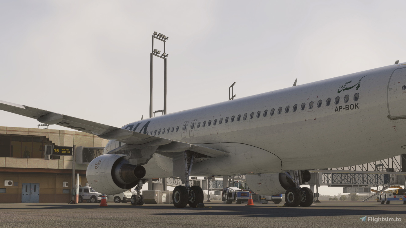 Fenix A320 CFM V2 PIA AP-BOK Sharklets for Microsoft Flight Simulator | MSFS