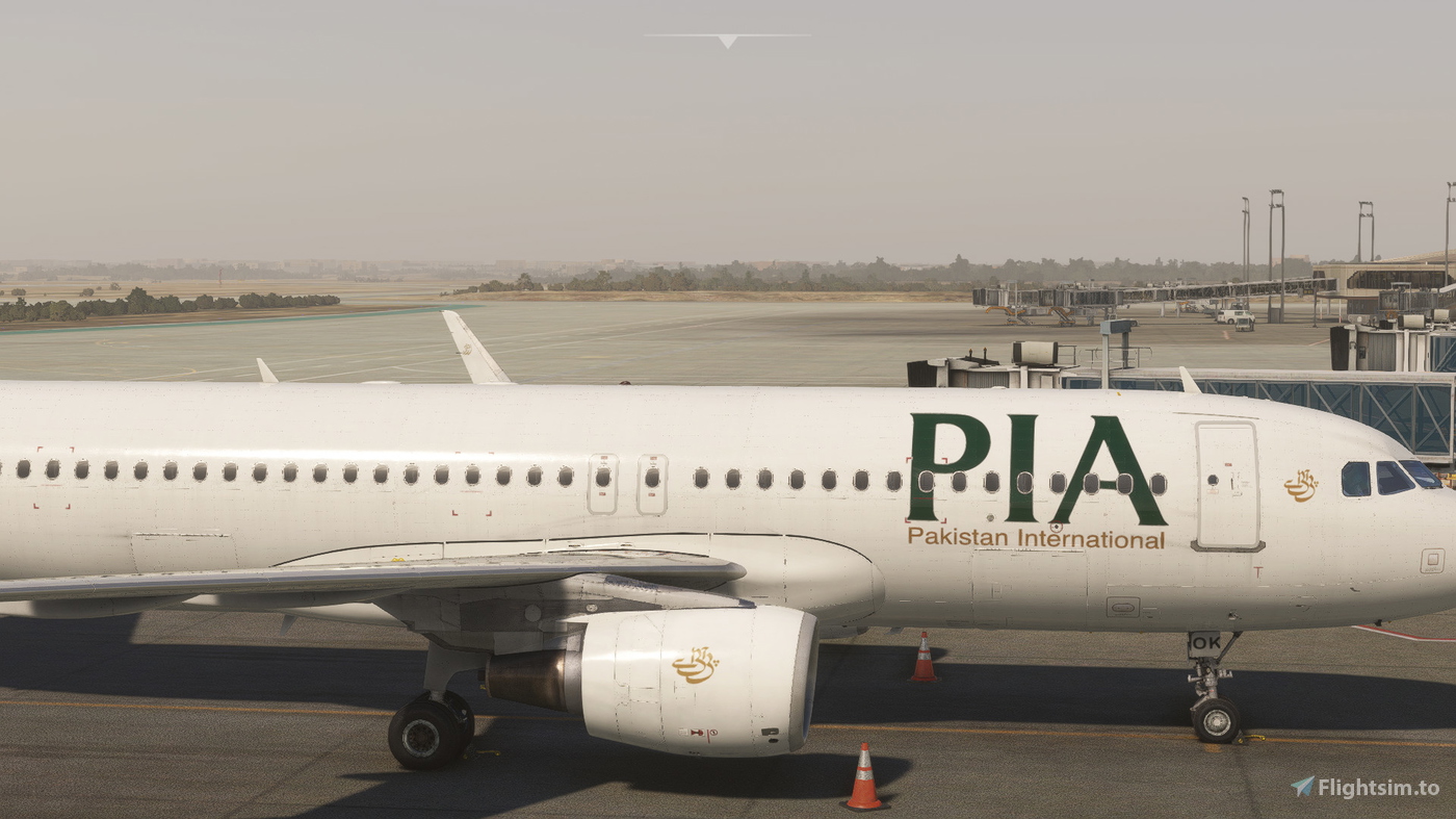 Fenix A320 CFM V2 PIA AP-BOK Sharklets for Microsoft Flight Simulator | MSFS